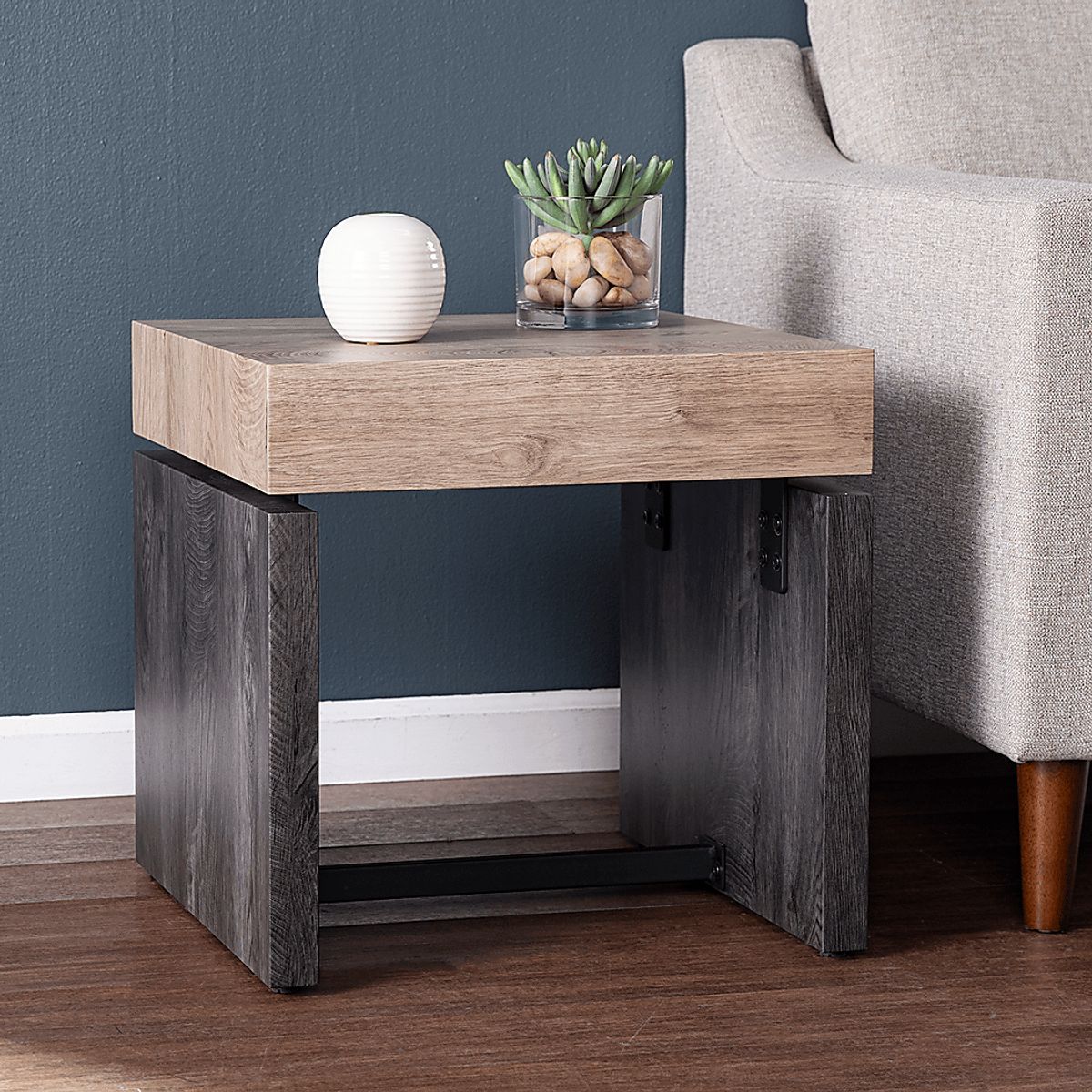 Allanwood Black,Natural Black,Colors,Light Wood End Table | Rooms to Go