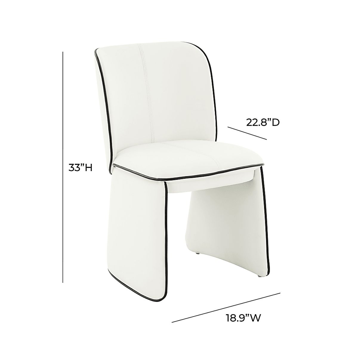 Allbee Cream Beige Polyurethane Fabric Dining Chair | Rooms to Go