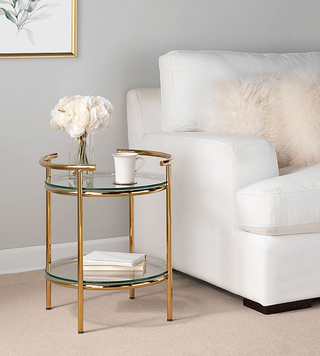 Alldershot Gold End Table - Rooms To Go