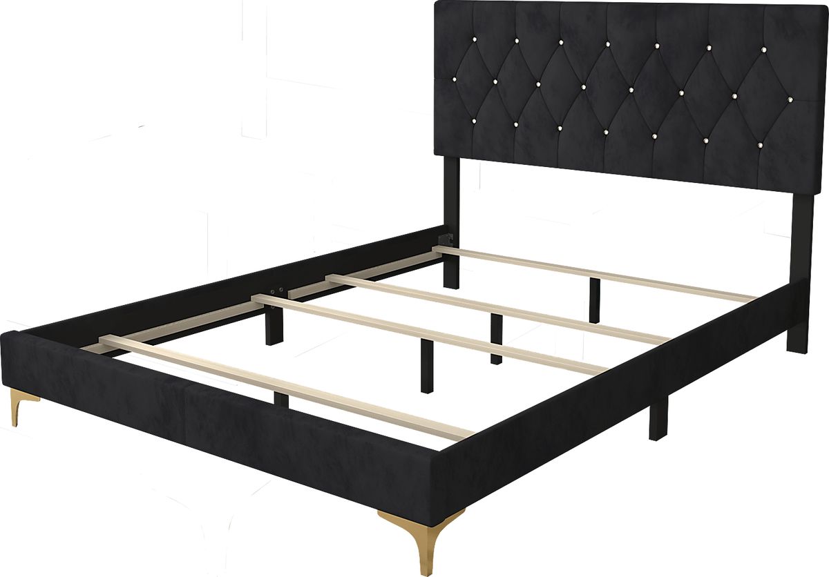 Allengrove Black Black,Colors Polyester Fabric Twin Bed W/ 2 ...