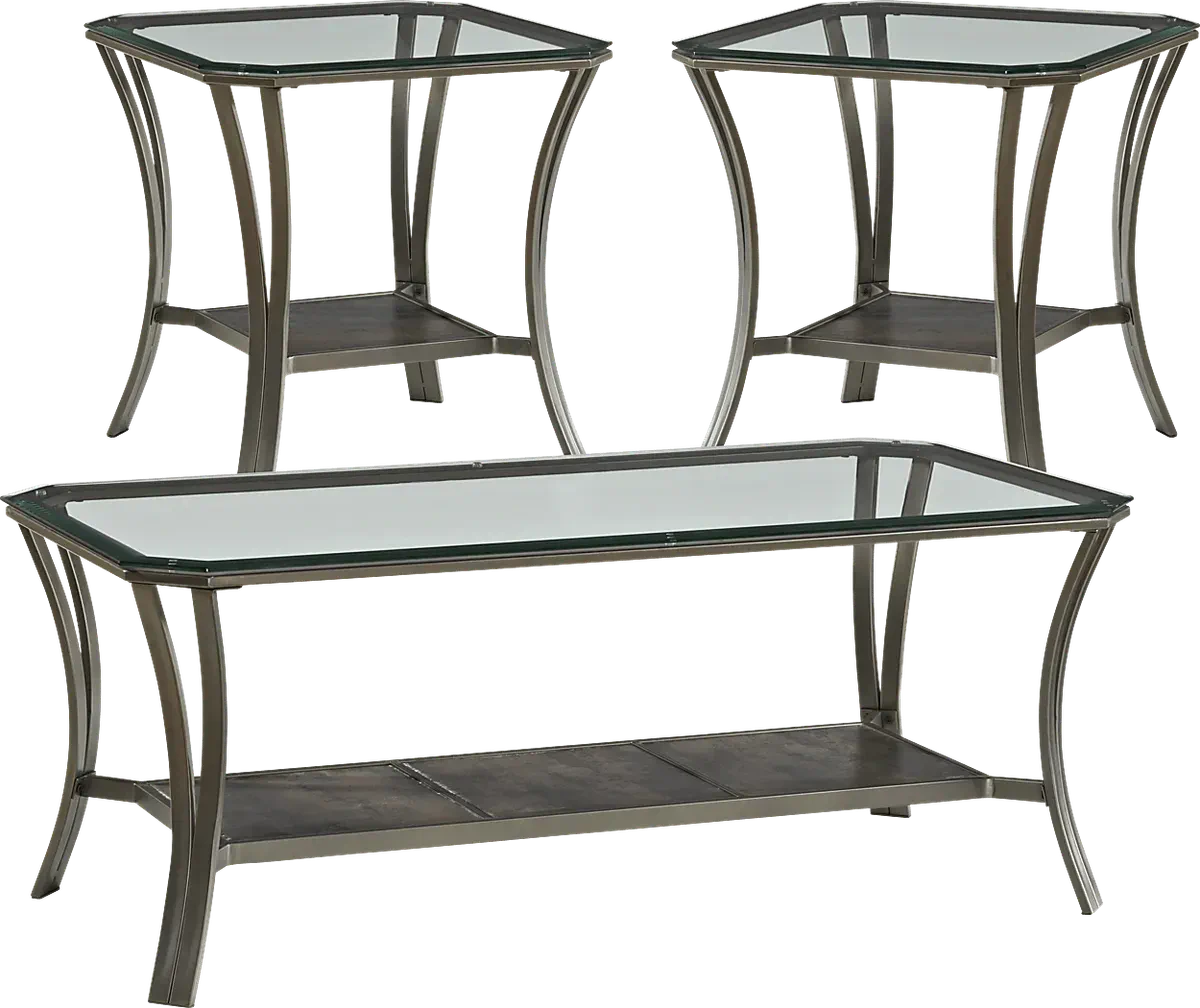Allie Metal 3 Pc Table Set | Rooms to Go