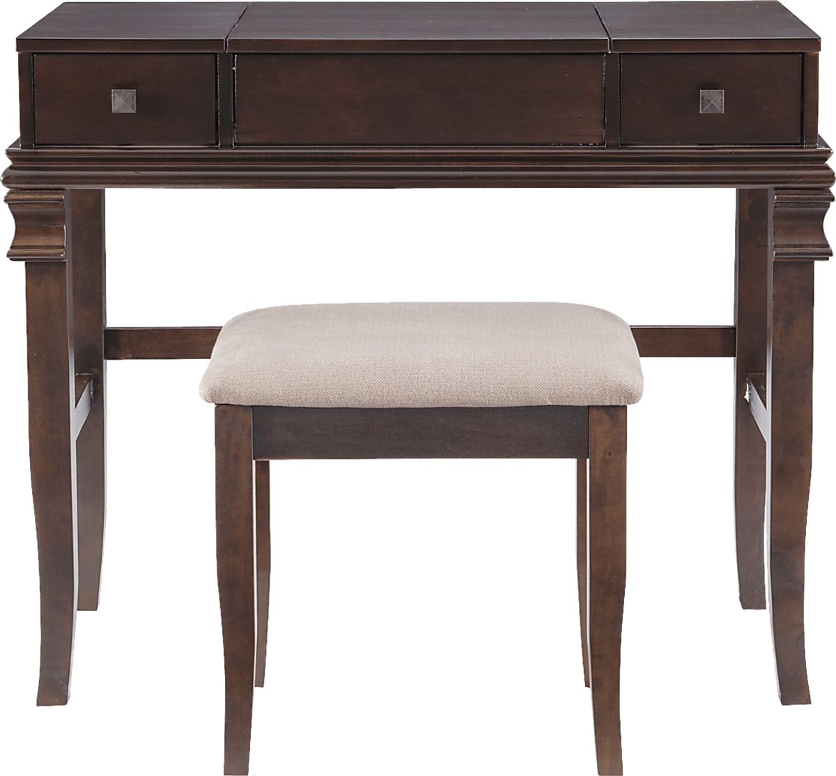 Alline Brown Dark Wood Vanity | Rooms to Go