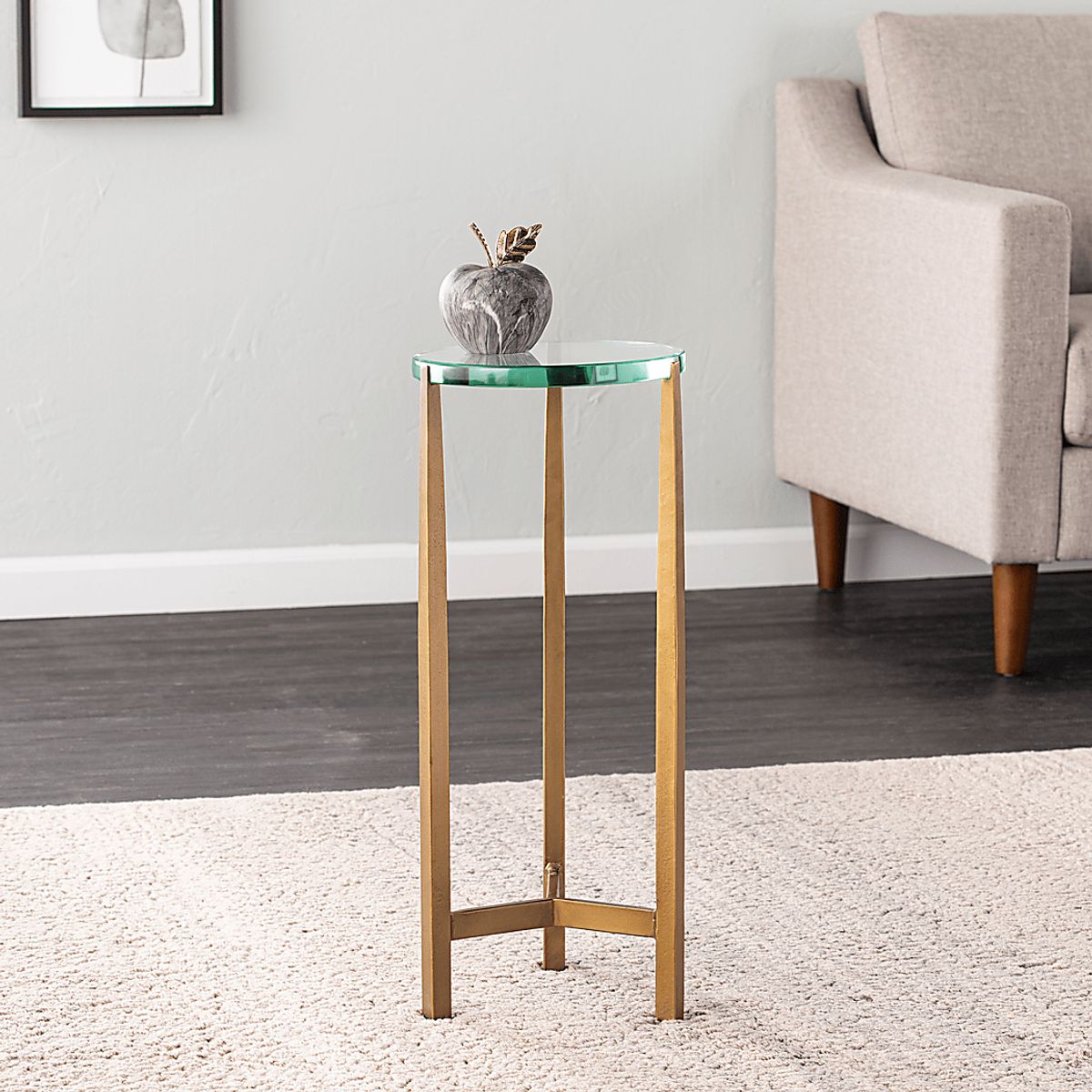 Alliquippa Brass Yellow End Table | Rooms to Go