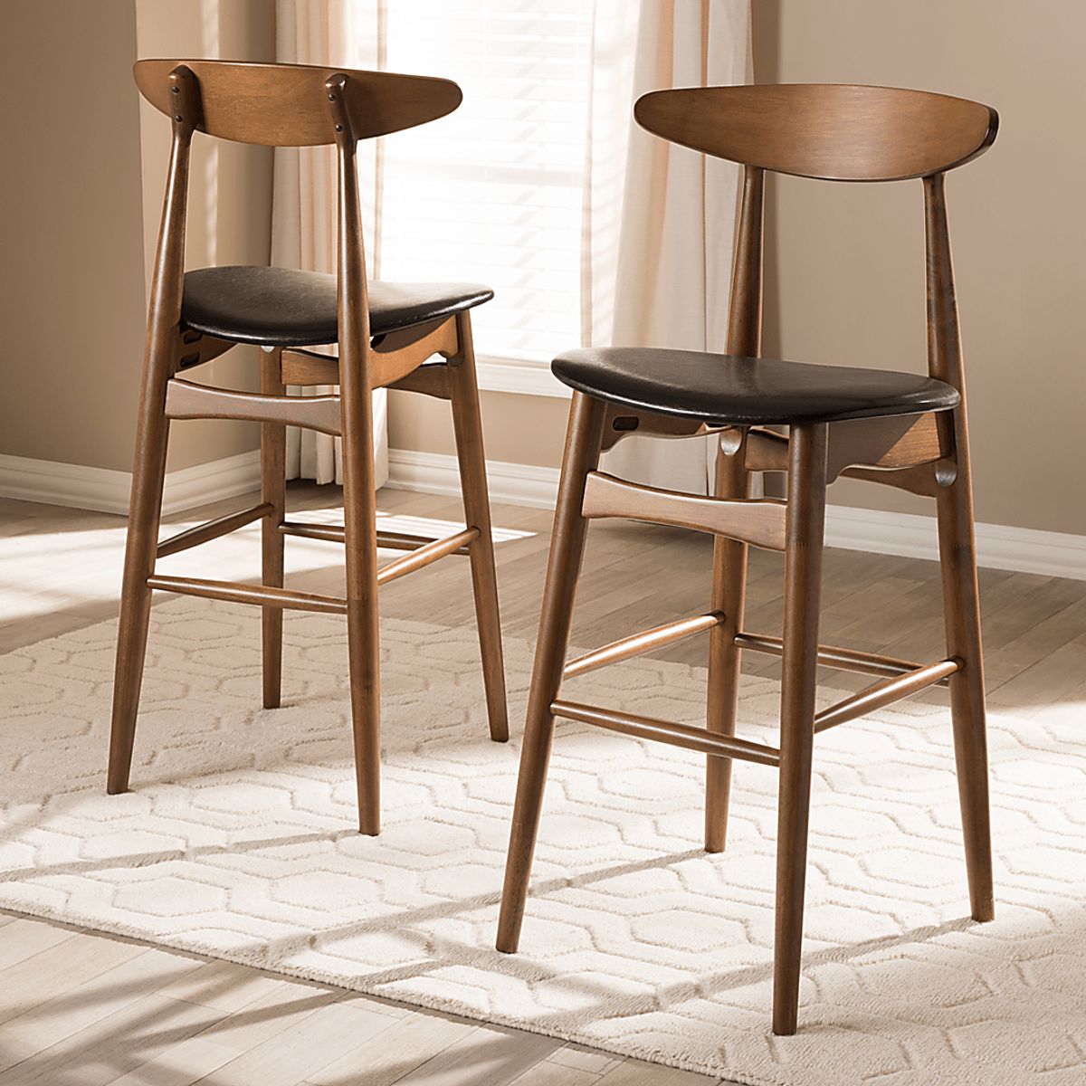 Allumbaugh Black Black,Colors Barstool Set Of 2 | Rooms to Go