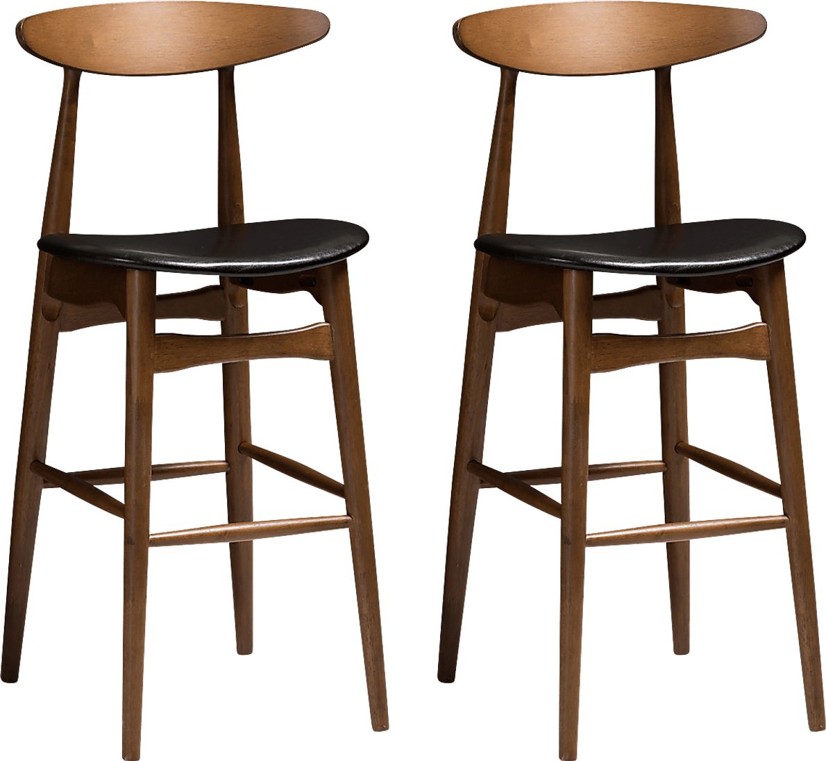 Allumbaugh Black Barstool (Set of 2) - Rooms To Go