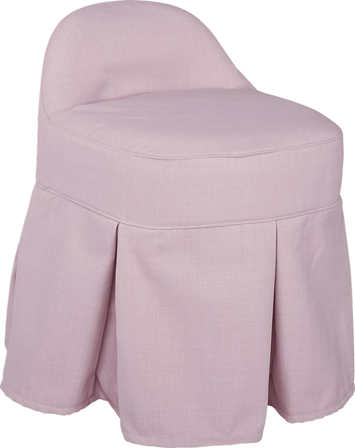 Alma Pink Polyester Fabric Vanity Stool | Rooms to Go