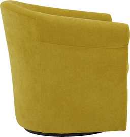 Alokaba Yellow Polyester Fabric Swivel Accent Chair | Rooms to Go