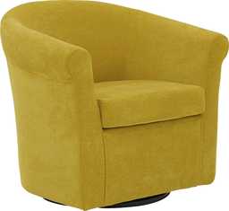 Alokaba Yellow Polyester Fabric Swivel Accent Chair | Rooms to Go
