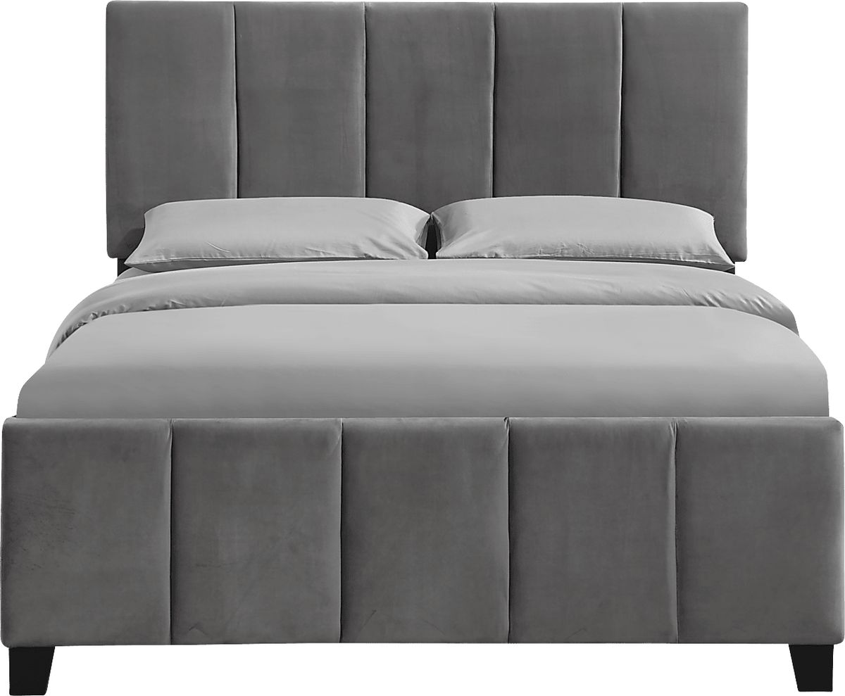 Aloreno Gray Polyester Fabric King Bed | Rooms to Go