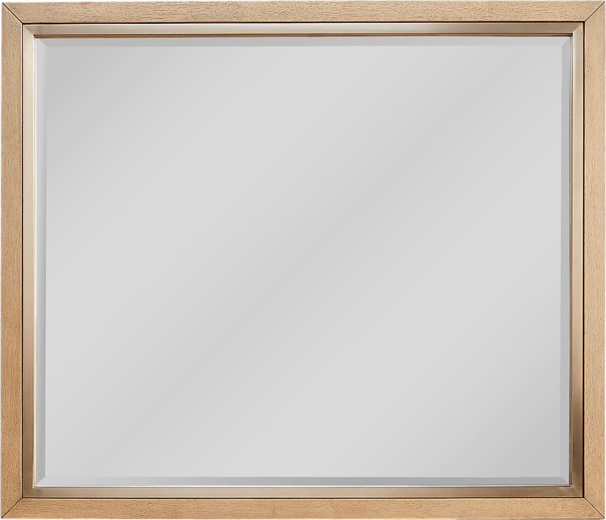 Drew & Jonathan Alpine Lake Light Oak Wood Mirror | Rooms to Go