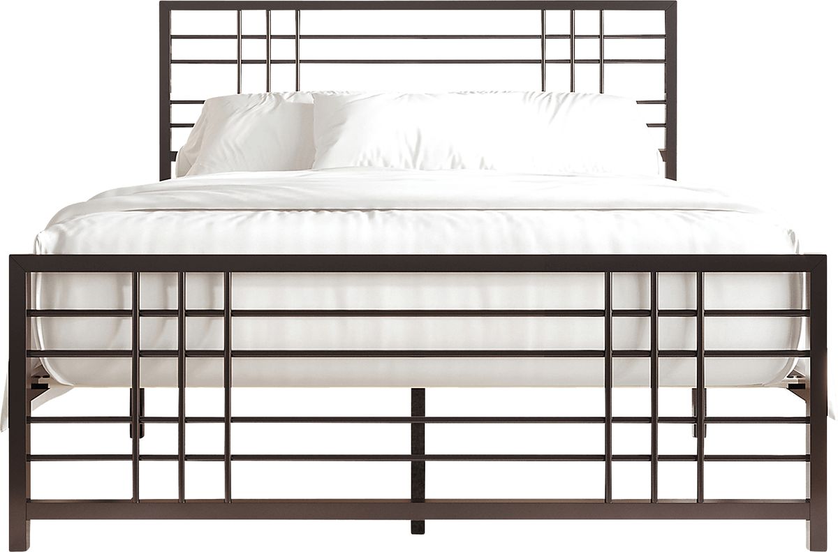 Alpires Brown Dark Wood King Bed | Rooms to Go