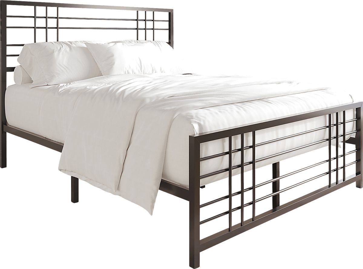 Alpires Brown Dark Wood King Bed | Rooms to Go