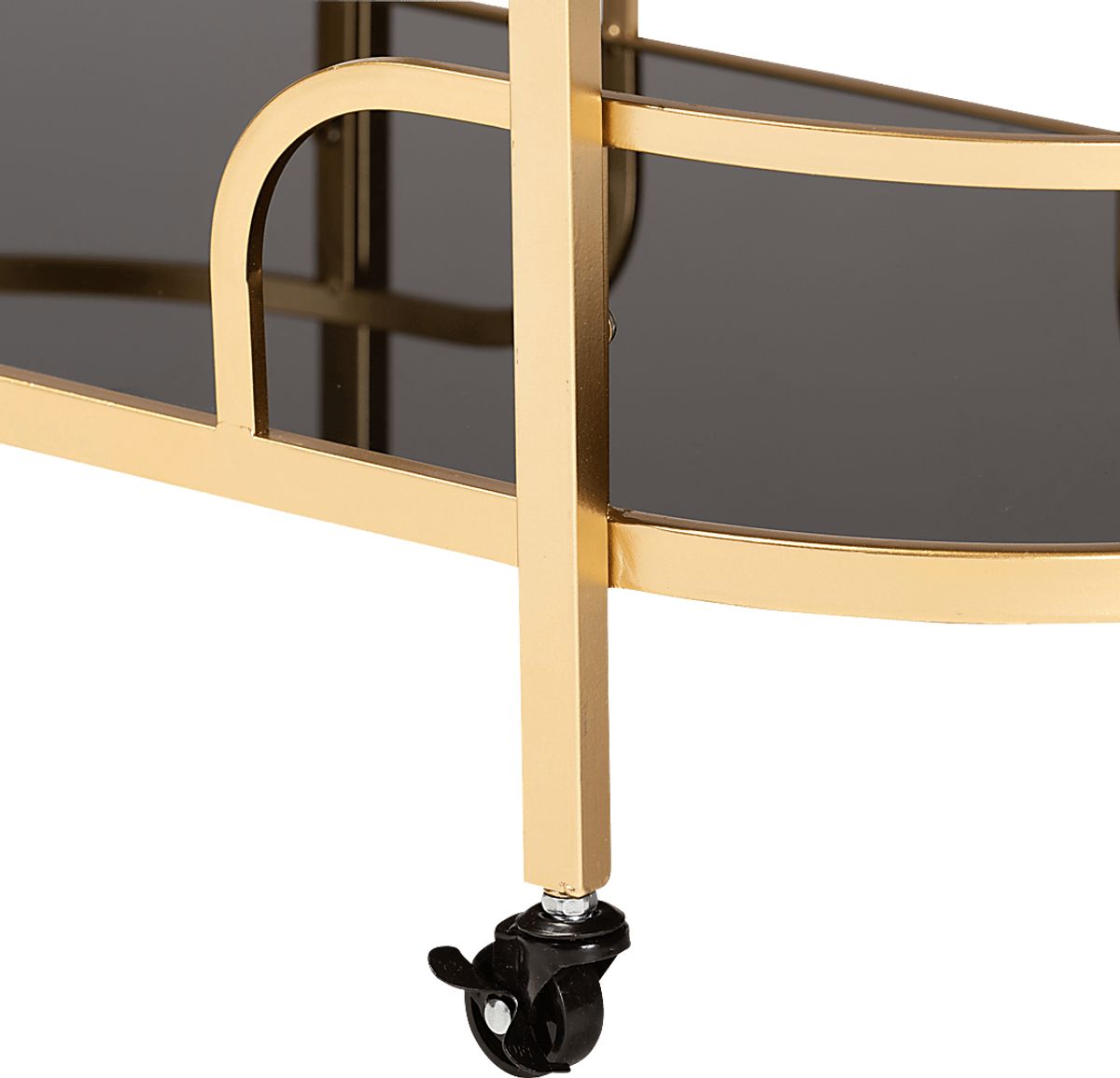Alrose Gold Yellow Bar Cart | Rooms to Go