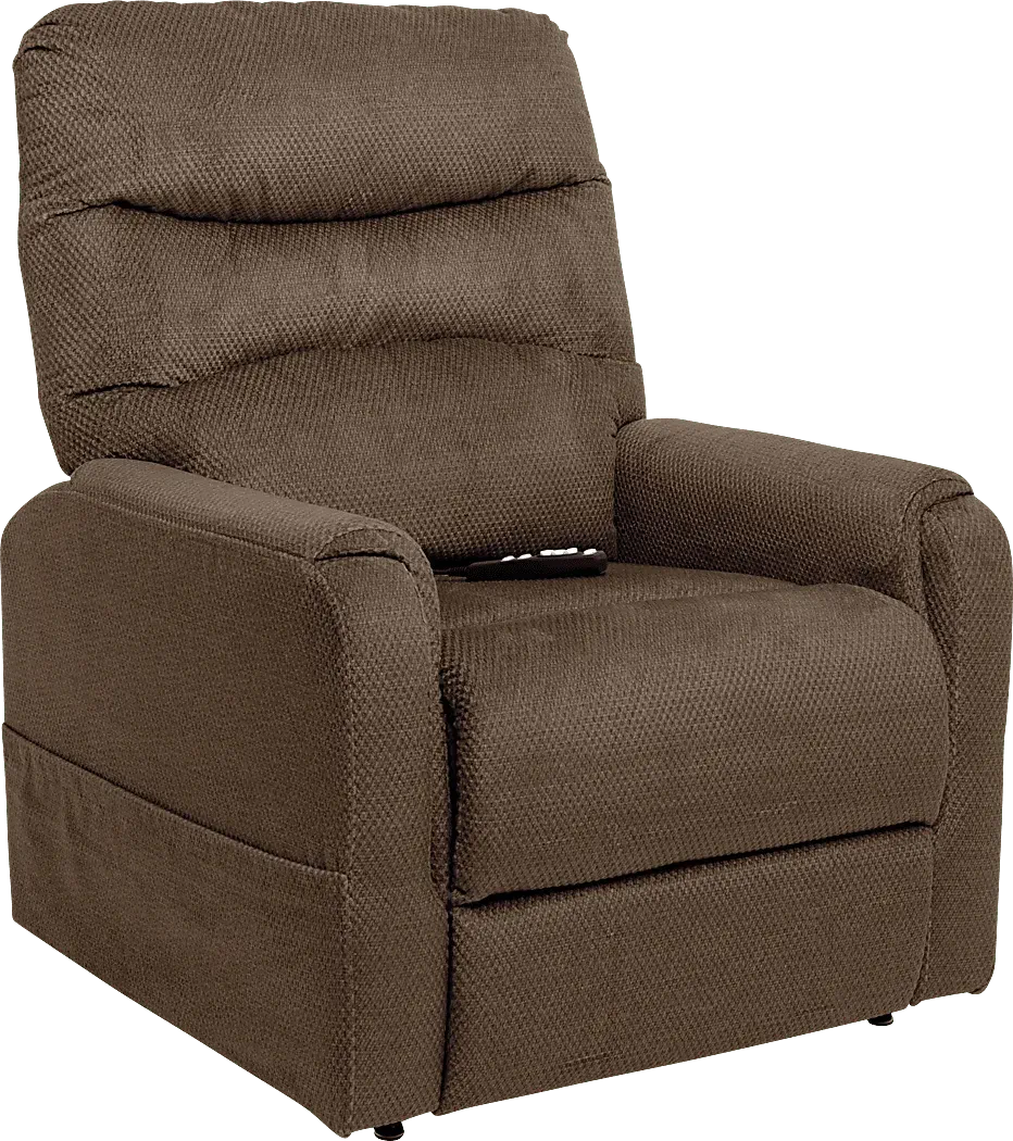Alsuma Brown Polyester Fabric Power Recliner | Rooms to Go