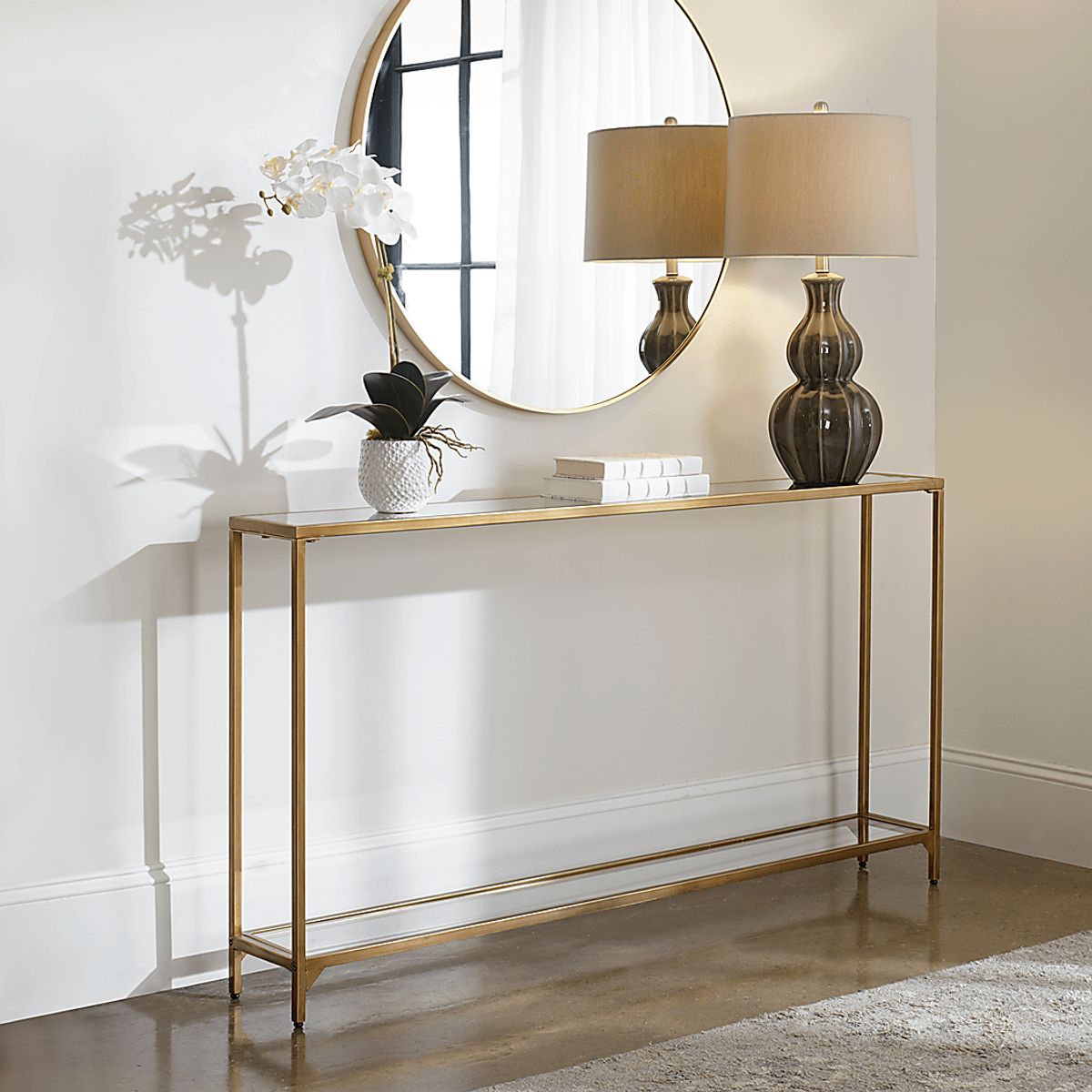 Altora Gold Yellow Console Table | Rooms to Go