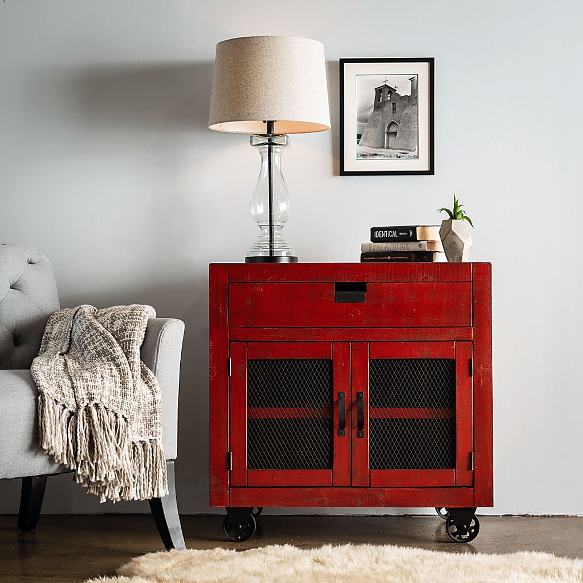 Alvamar Red Colors Accent Cabinet | Rooms to Go
