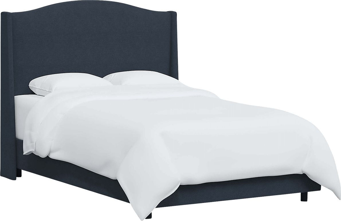 Alvena Blue Linen,Polyester Fabric Full Bed - Rooms To Go