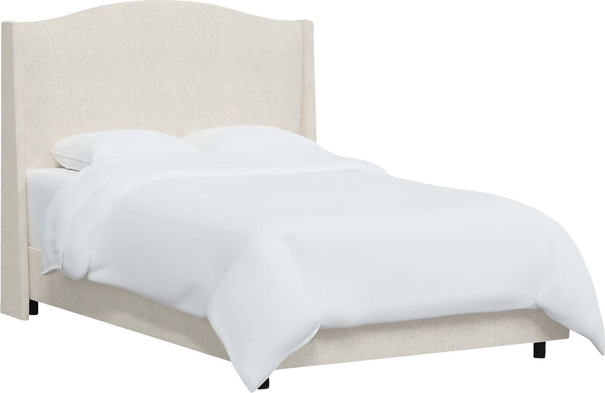 Alvena Cream Beige Linen,Polyester Fabric King Bed - Rooms To Go