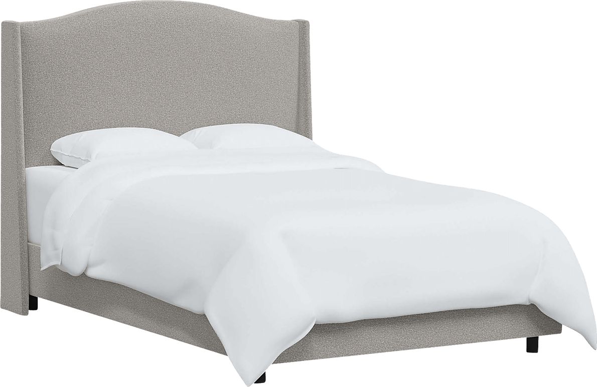 Alvena Light Gray Linen,Polyester Fabric Twin Bed - Rooms To Go