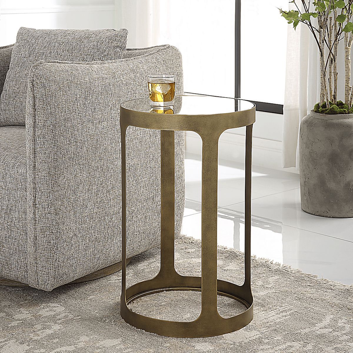 Alyce Gold Colors,Metal Accent Table | Rooms to Go