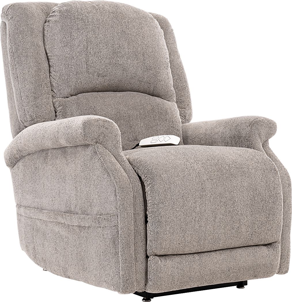 Amabell Beige Polyester Fabric Power Lift Recliner | Rooms to Go