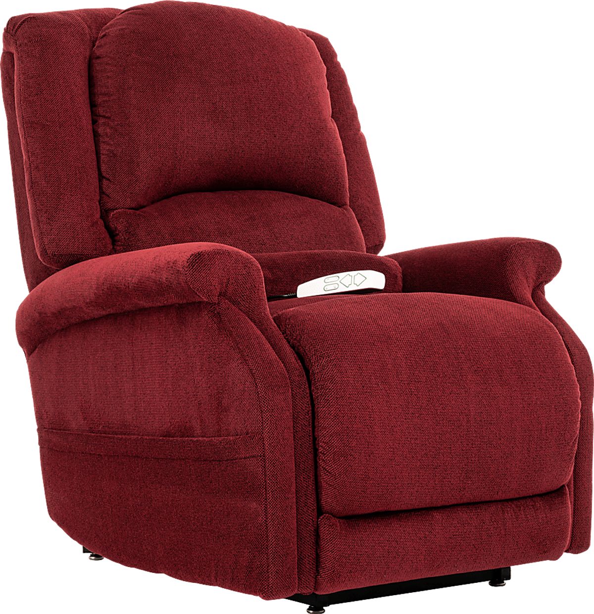 Amabell Red Polyester Fabric Power Lift Recliner | Rooms to Go