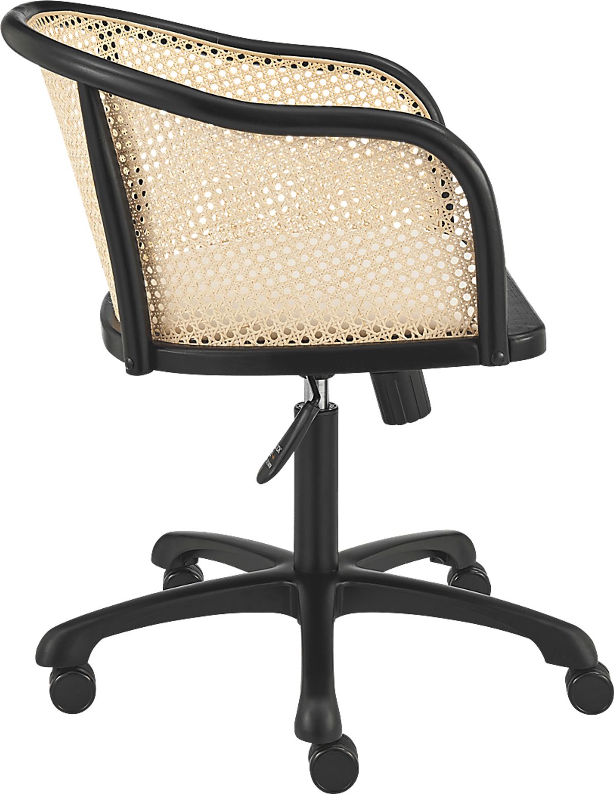 Amagro Natural Beige,White Velvet Plush Desk Chair | Rooms to Go
