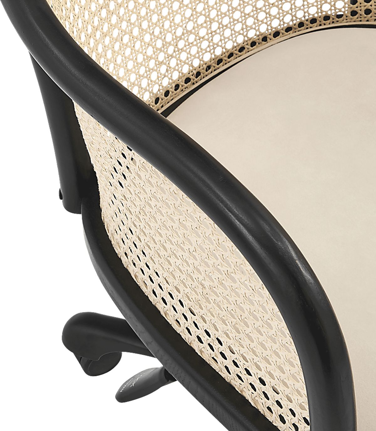 Amagro Natural Beige,White Velvet Plush Desk Chair | Rooms to Go