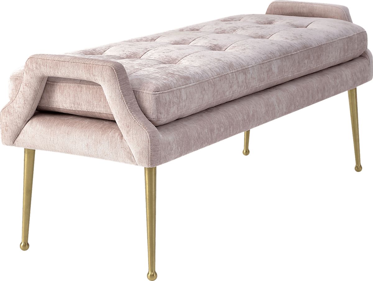 Amalea Blush Beige Accent Bench | Rooms to Go