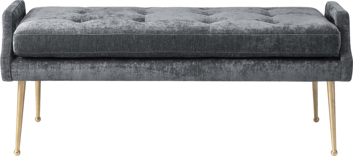 Amalea Gray Accent Bench - Rooms To Go