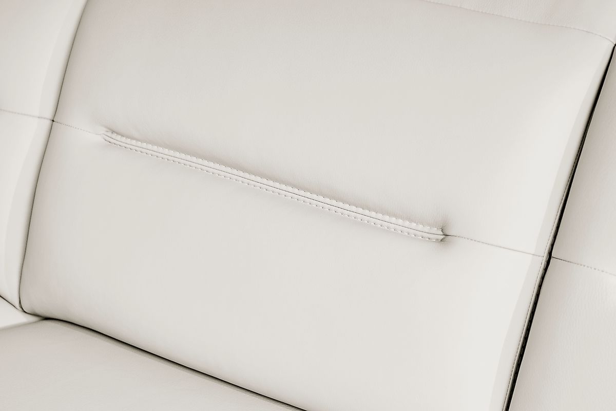 Drew & Jonathan Amalfi 2 Pc White Leather Dual Power Reclining Living ...