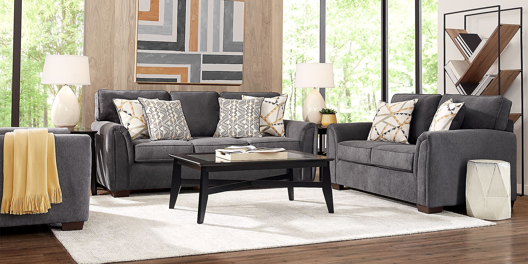 Amalie Gray 7 Pc Living Room - Rooms To Go