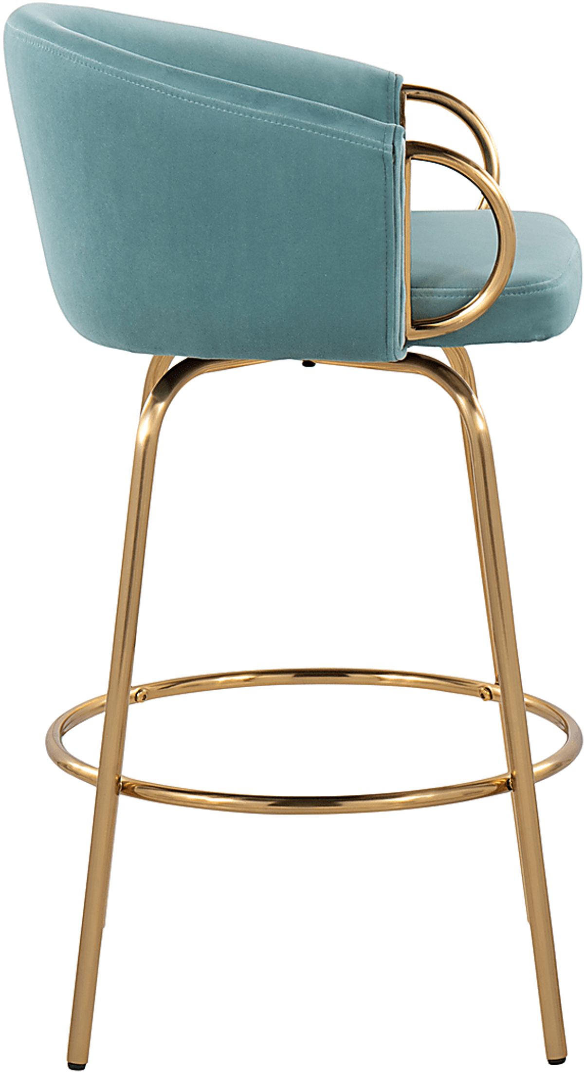 Amarante Gold Colors,Metal Blue Counter Stool | Rooms to Go