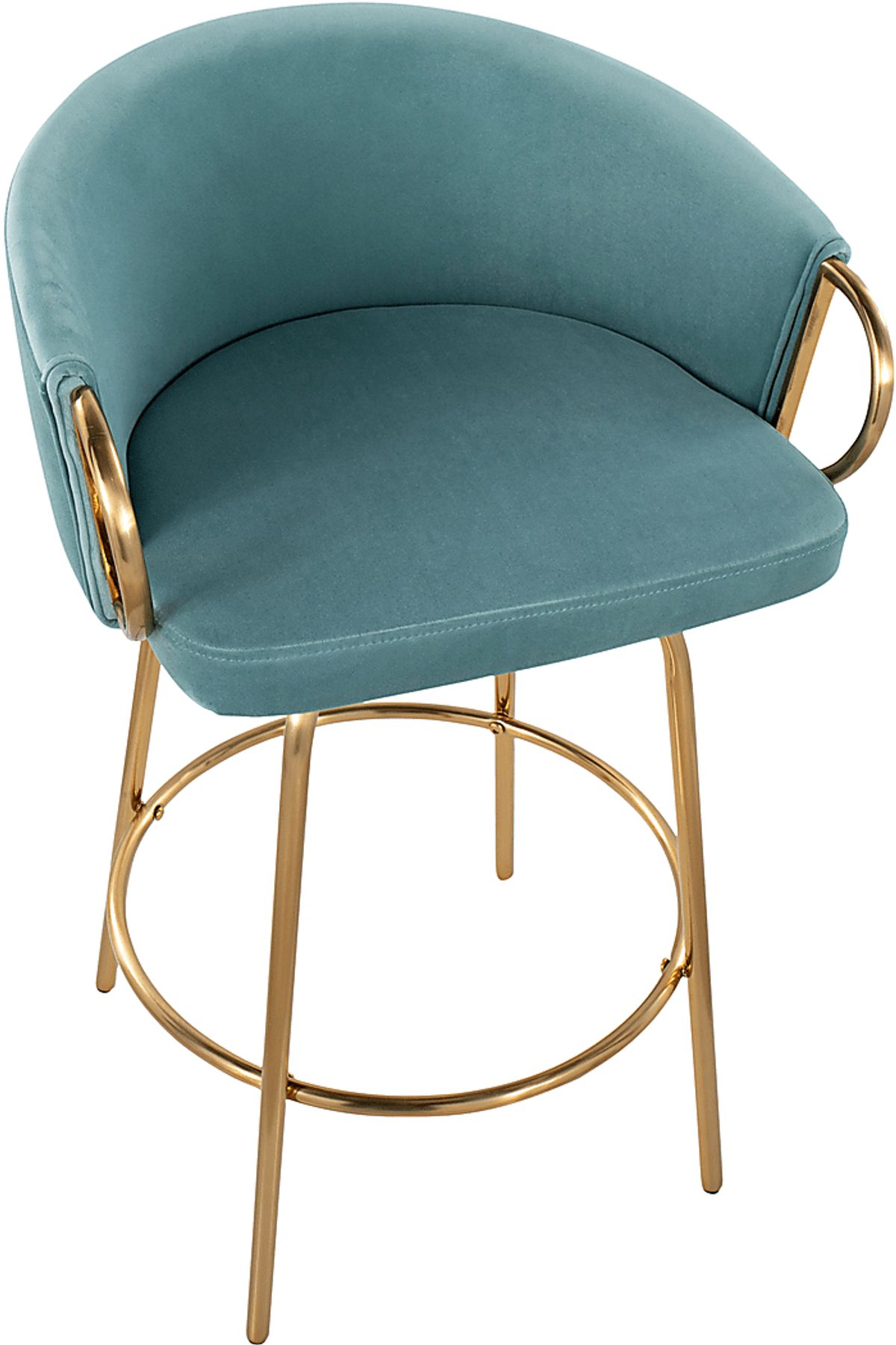 Amarante Gold Colors,Metal Blue Counter Stool | Rooms to Go