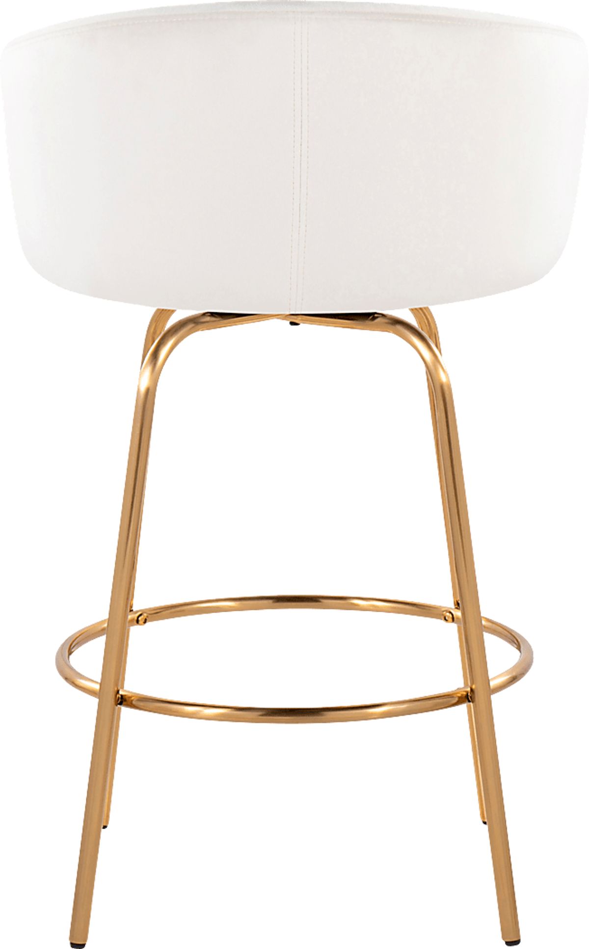 Amarante Gold Colors,Metal Cream Beige Velvet Plush Swivel Barstool ...
