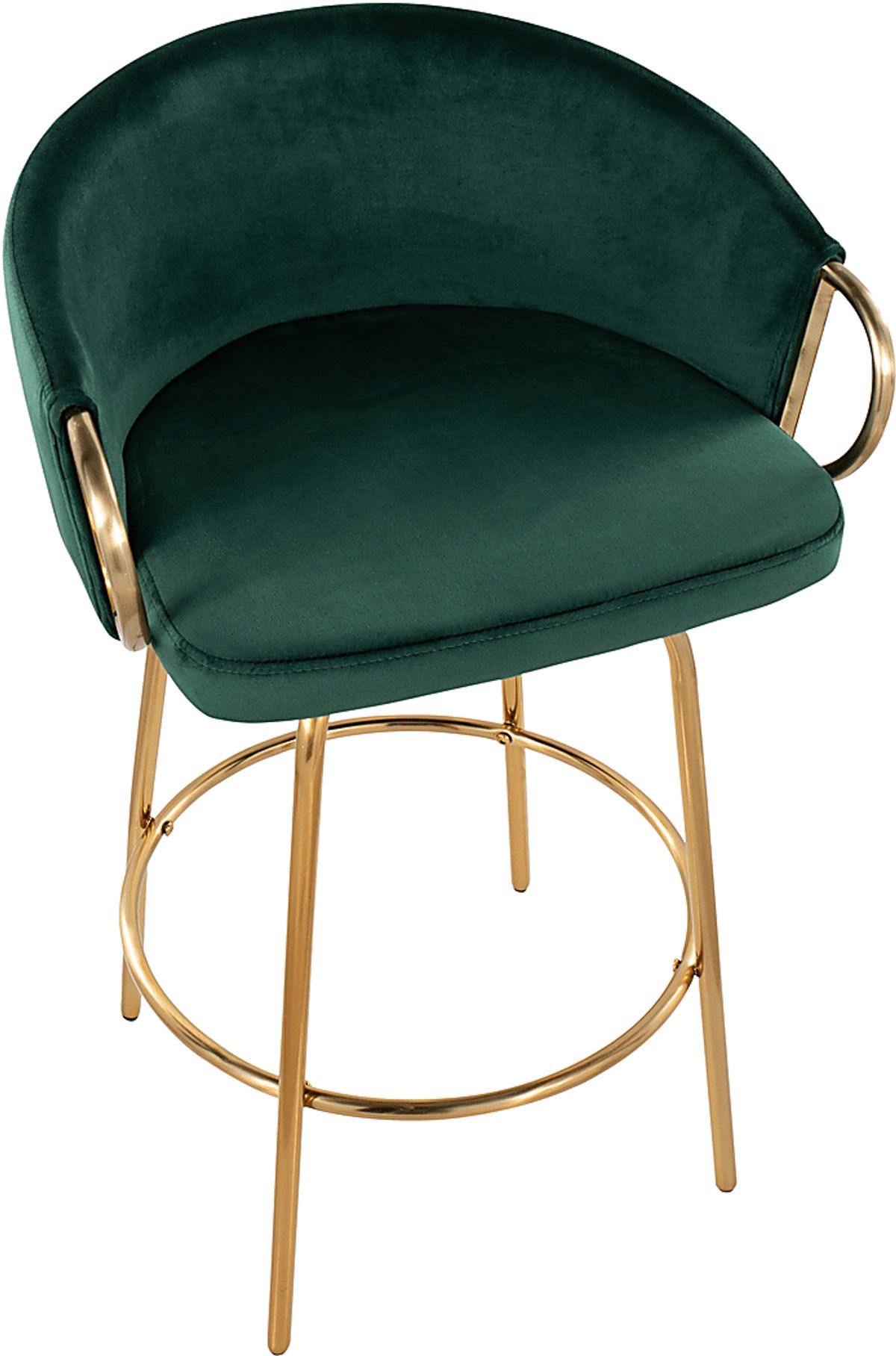 Amarante Gold Colors,Metal Green Counter Stool | Rooms to Go