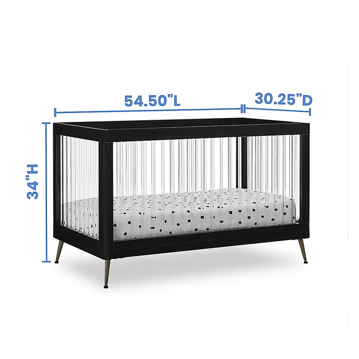 Amarine Black Black,Colors Convertible Crib | Rooms to Go