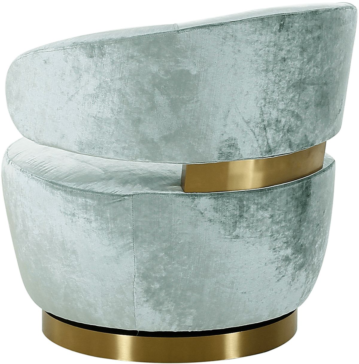 Amarjay Light Blue Polyester Fabric Swivel Accent Chair | Rooms to Go