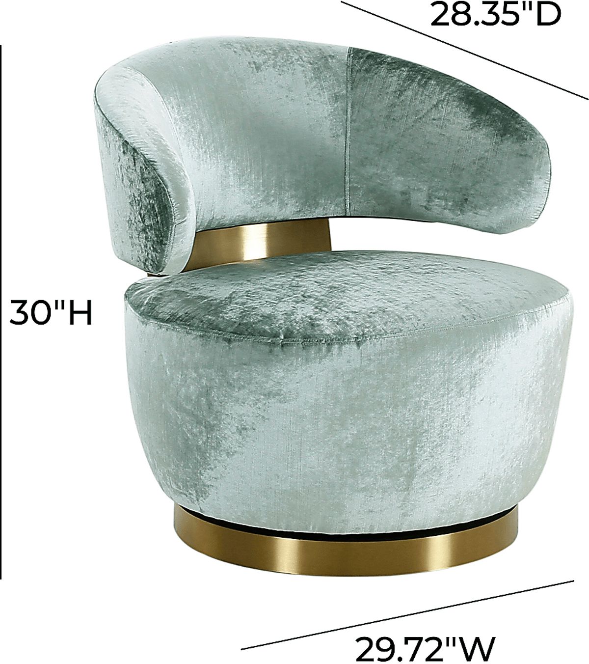 Amarjay Light Blue Polyester Fabric Swivel Accent Chair | Rooms to Go