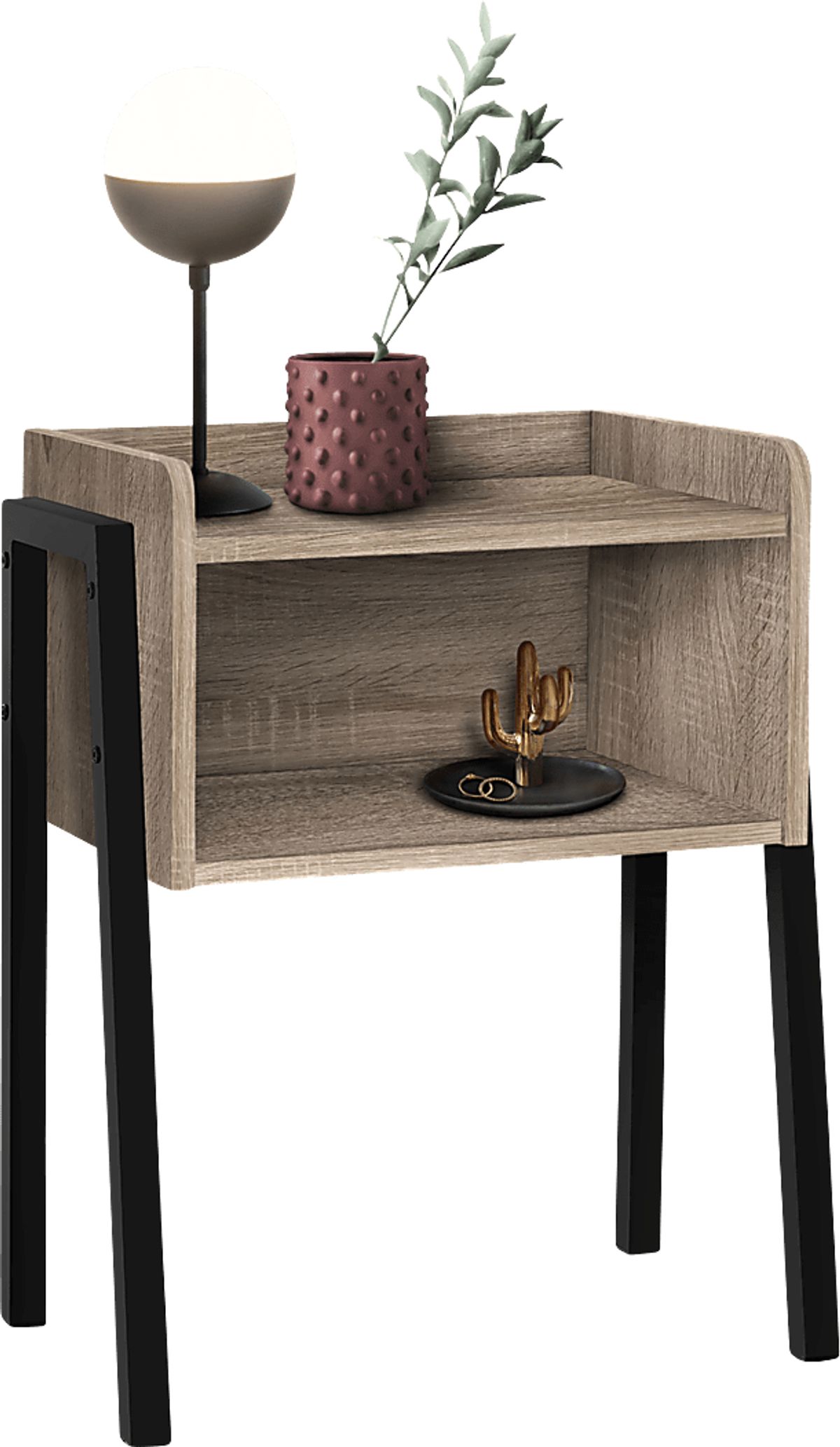 Amberstone Taupe Colors,Light Wood End Table | Rooms to Go