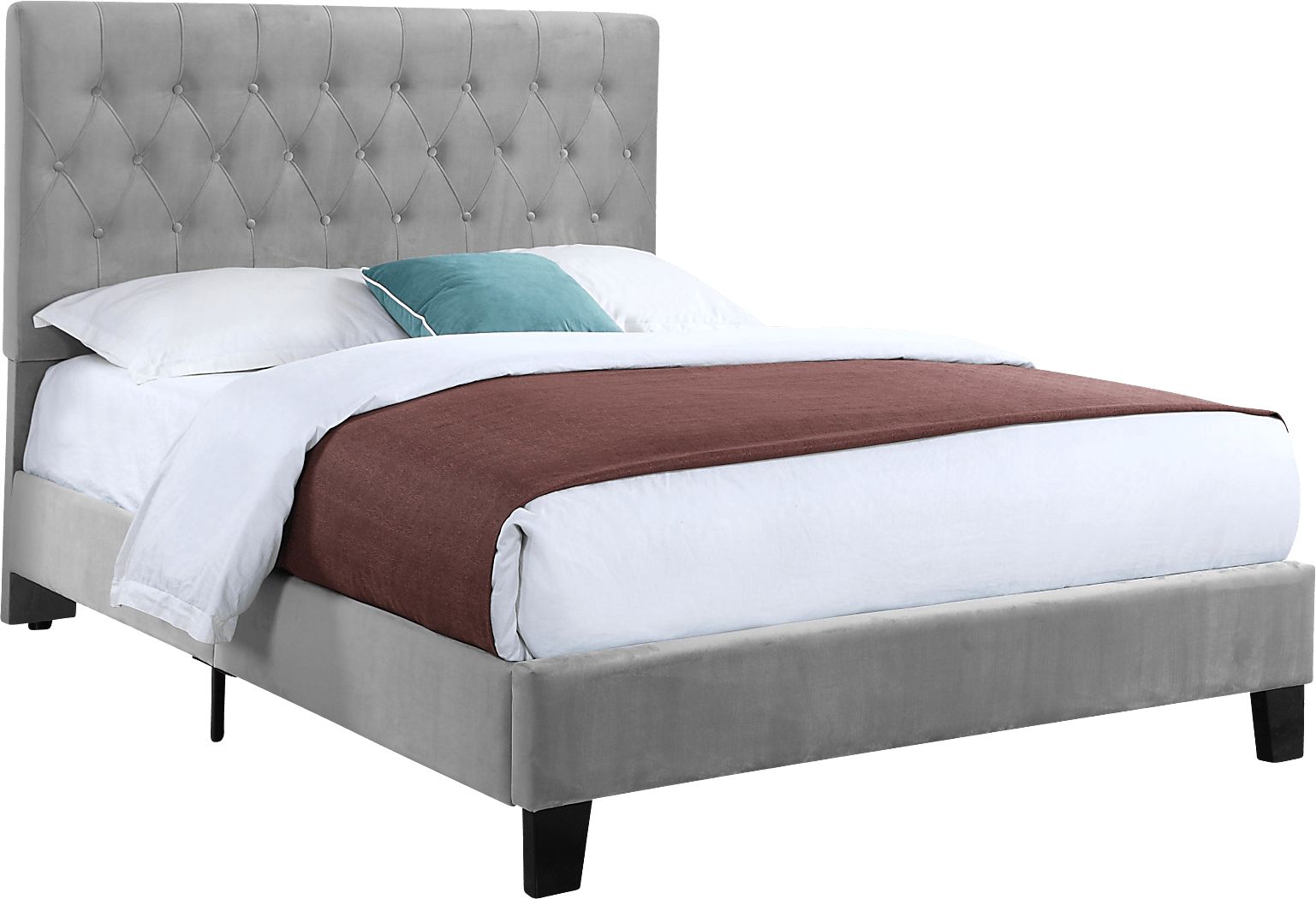 Ambiwood Light Gray Full Bed - Rooms To Go
