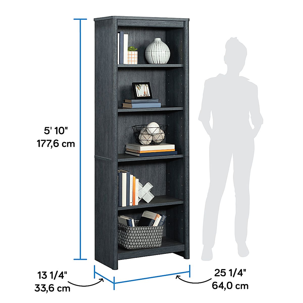 Amblery Navy Colors Blue Bookcase | Rooms to Go