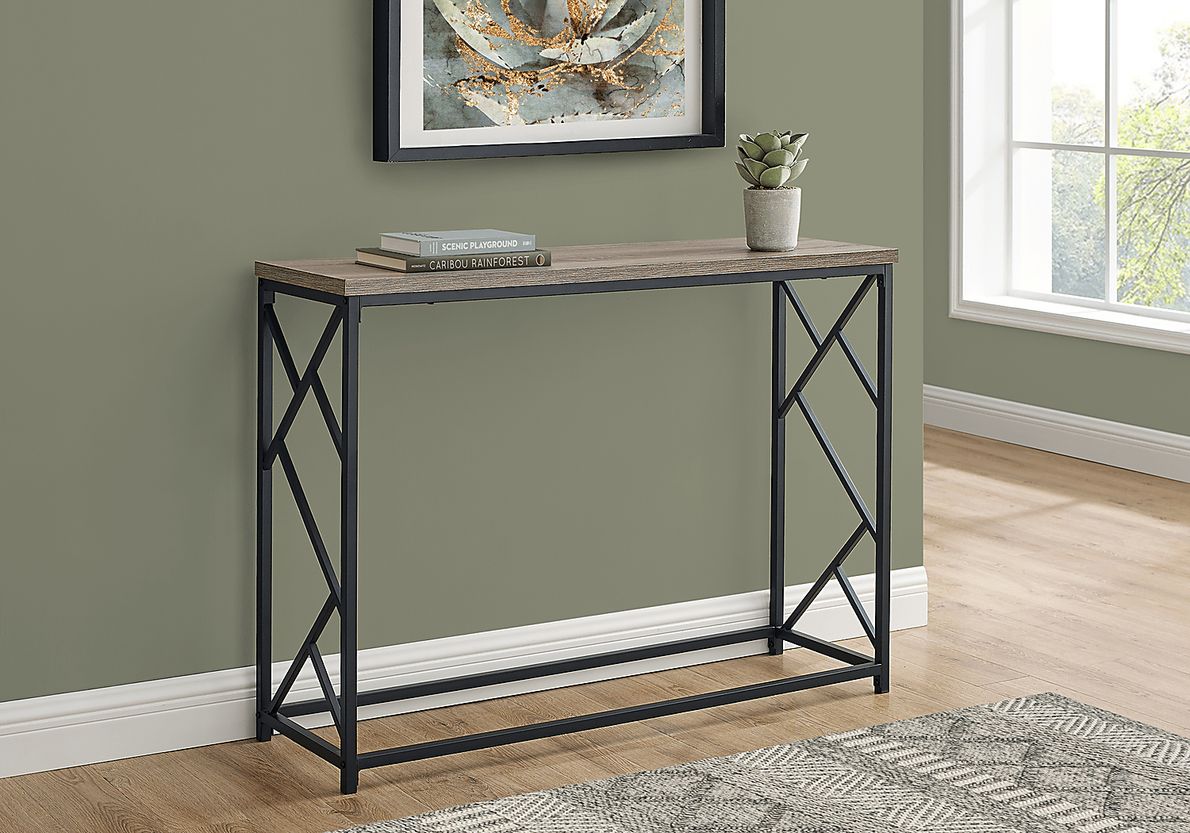 Ambur Taupe Console Table - Rooms To Go