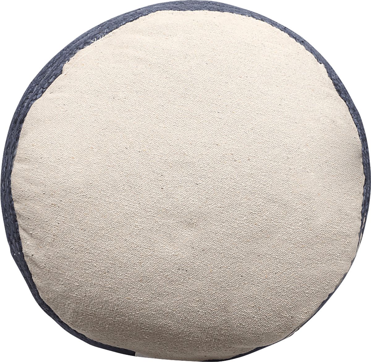Amiden Natural,Navy Beige,Blue,White Cotton,Jute Fabric Poufs | Rooms to Go