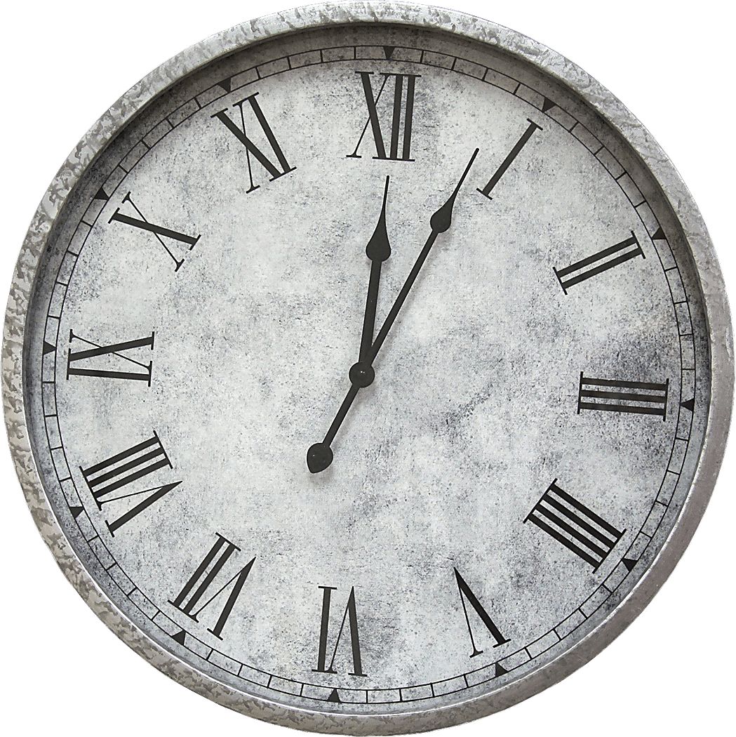Anastasas Gray Wall Clock | Rooms to Go
