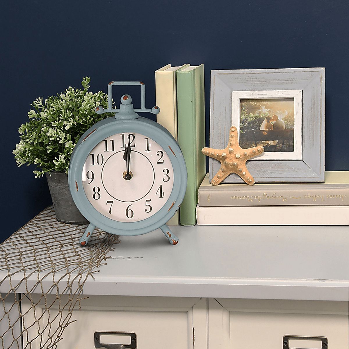 Ancona Blue Clock | Rooms to Go