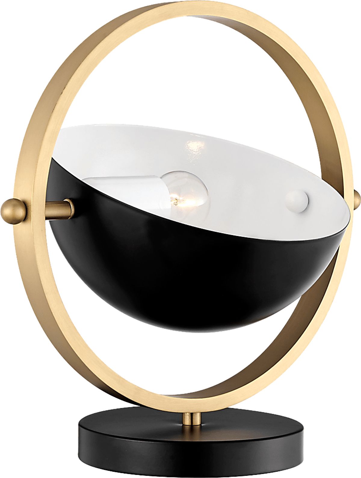 Ancroft Circle Brass Yellow Table Lamp | Rooms to Go