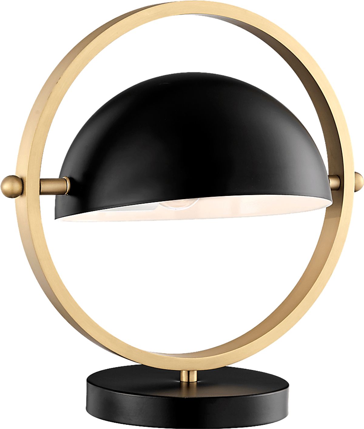 Ancroft Circle Brass Yellow Table Lamp | Rooms to Go