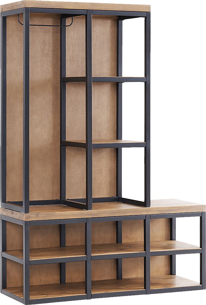 Andrex Brown Dark Wood Halltree | Rooms to Go