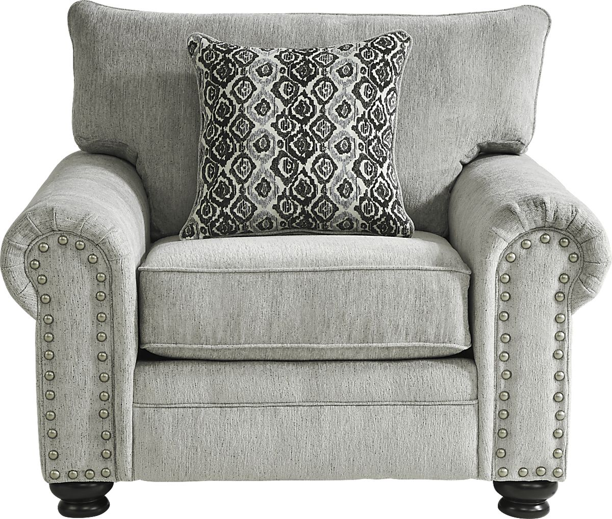 Andrina Avenue 2 Pc Gray Chenille Fabric Living Room Set With Sofa ...